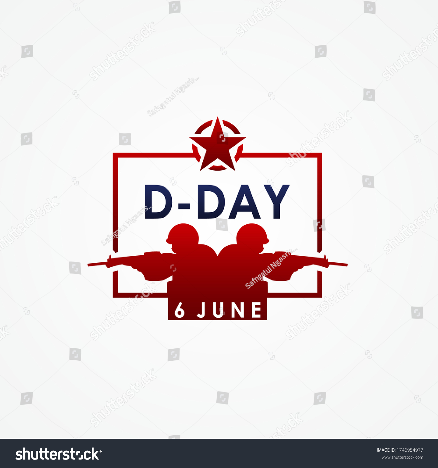 Dday Logo Vector Design Illustration Stock Vector (Royalty Free ...