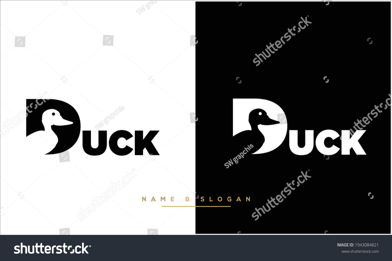 D Duck Abstract Letters Logo Monogram Stock Vector (Royalty Free ...