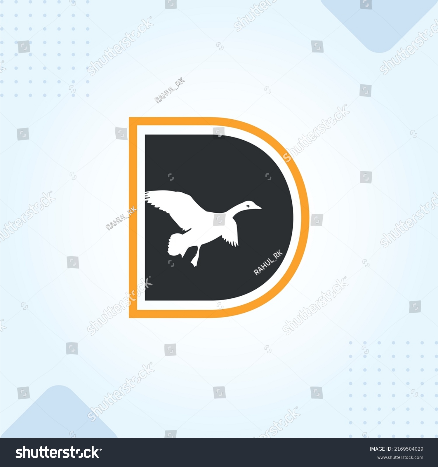 D Duck Modern Creative Premium Logo Stock Vector (Royalty Free ...