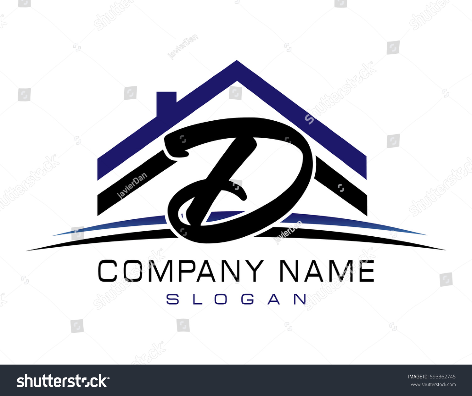 Vetor stock de D House Logo (livre de direitos) 593362745 - Shutterstock