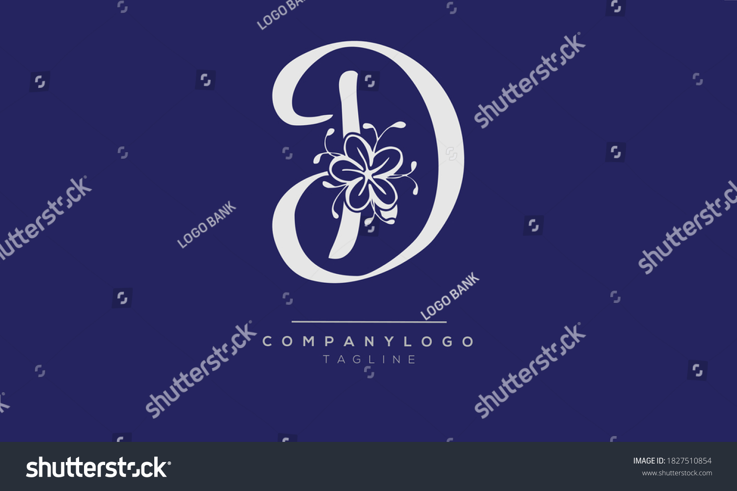 D Initials Monogram Letter Text Alphabet Stock Vector (Royalty Free ...
