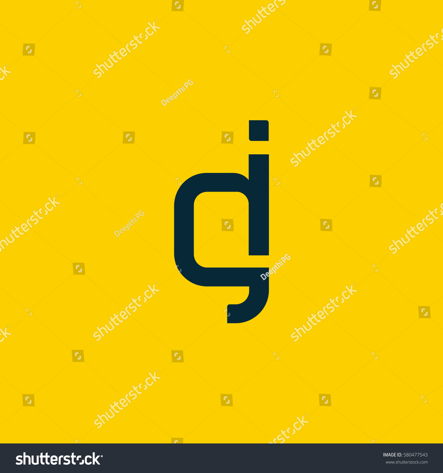 D J Letter Logo Design Vector Stock Vector (Royalty Free) 580477543 ...