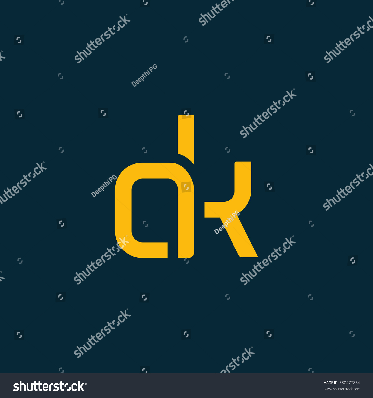 D K Letter Logo Design Vector Stock Vector (Royalty Free) 580477864 ...