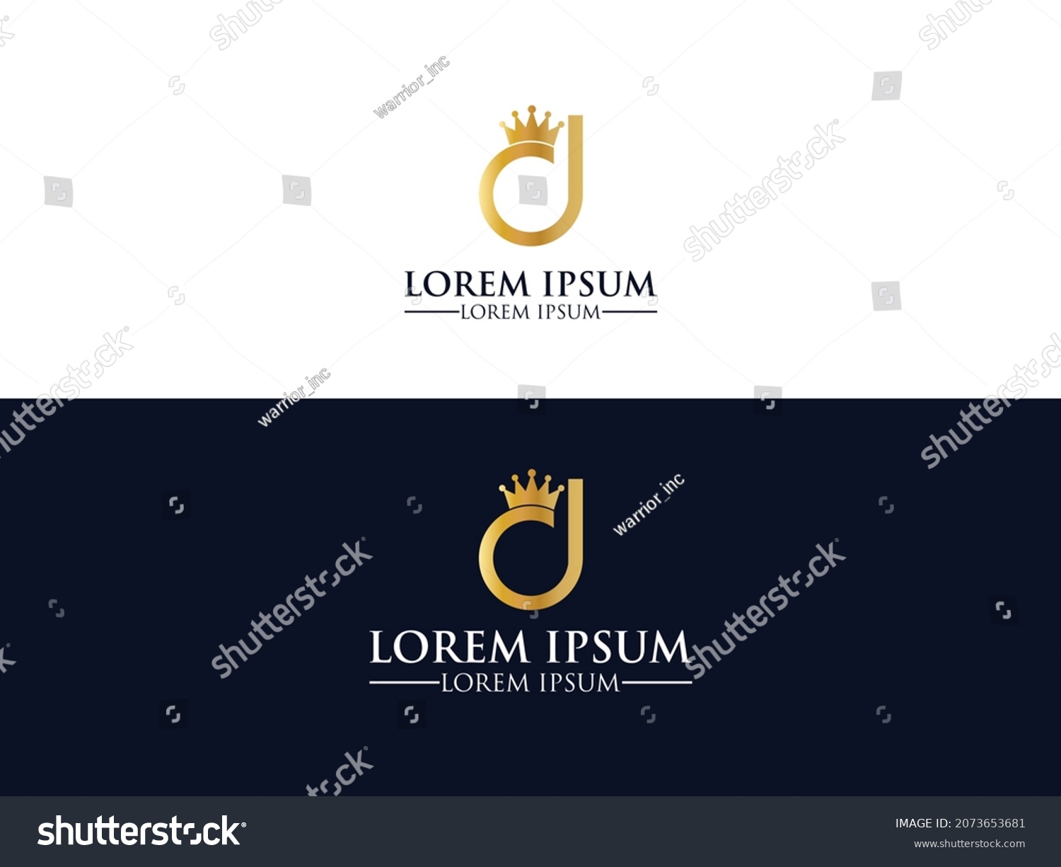 D King Shield Logo Vector Image Stock Vector (Royalty Free) 2073653681 ...