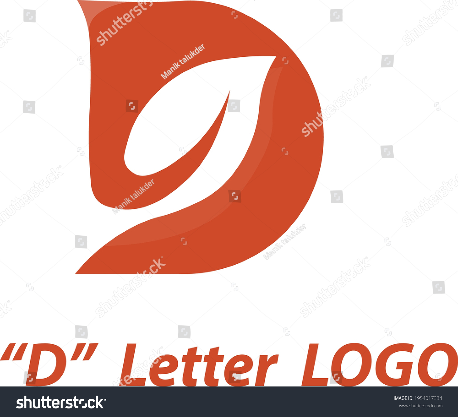 D Letter Log Design New 2021 Stock Vector (Royalty Free) 1954017334 ...