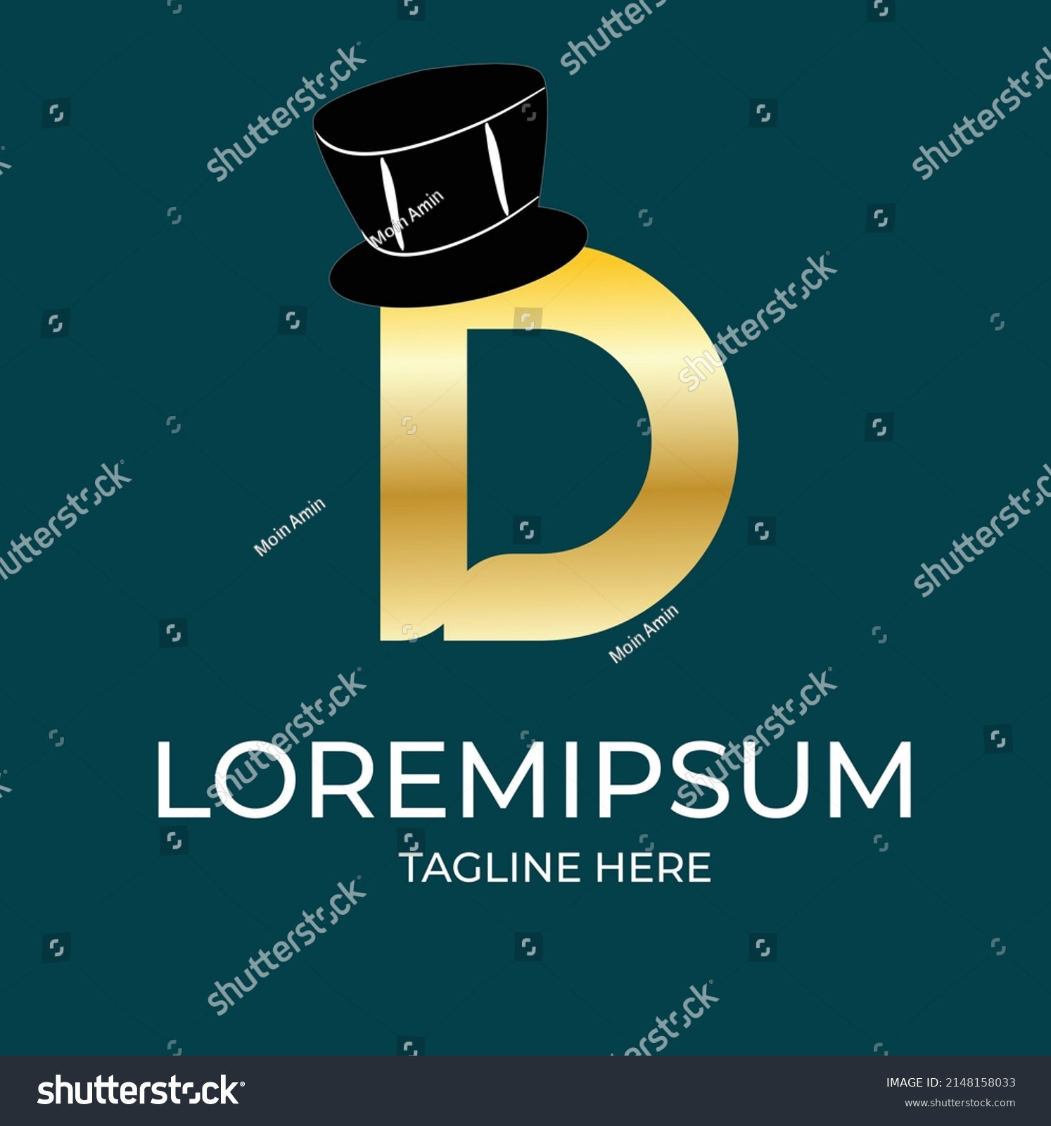 D Letter Hat Logo Vector Template Stock Vector (Royalty Free ...