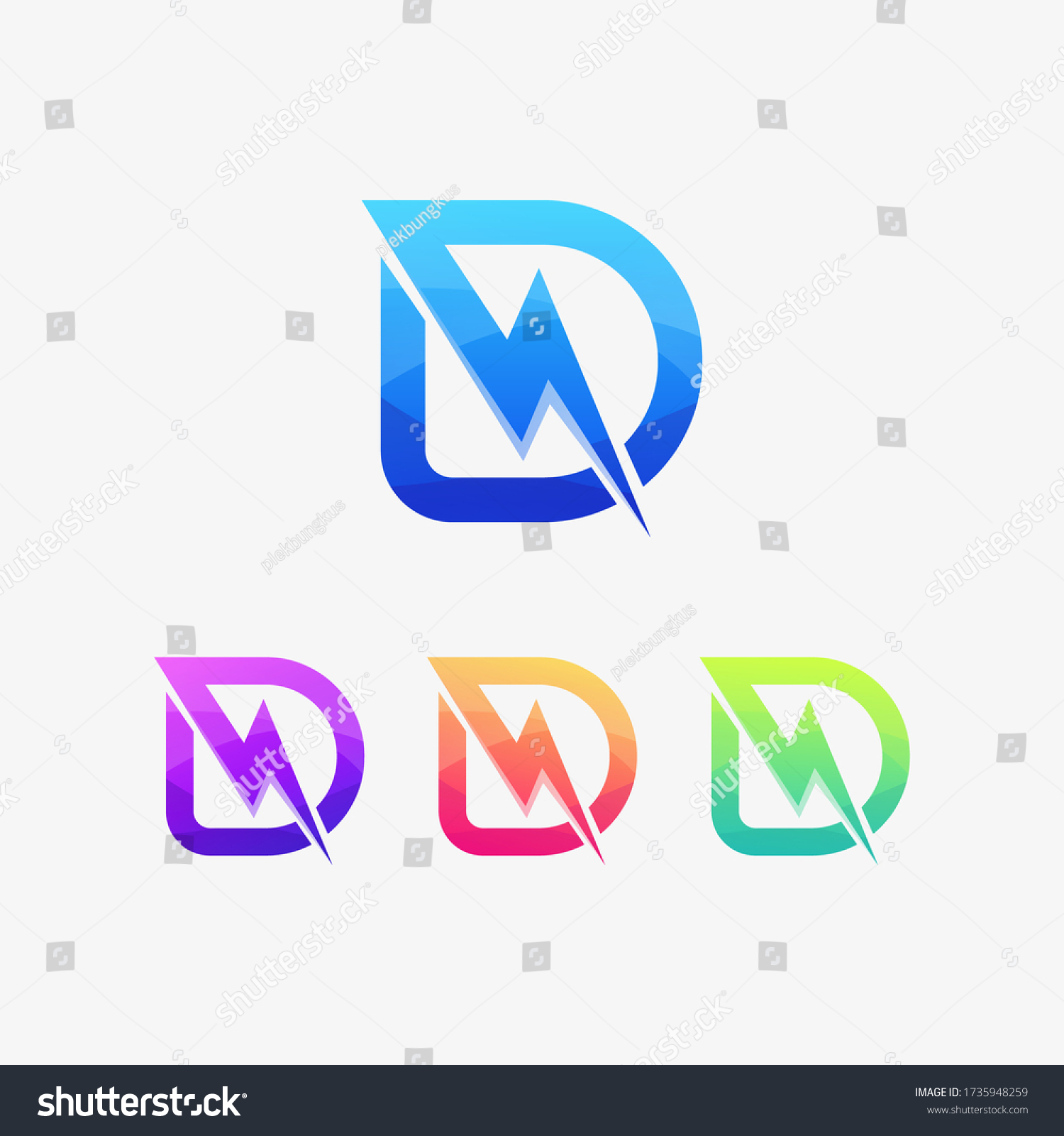 D Light Logo Drive Energy Stock Vector (Royalty Free) 1735948259