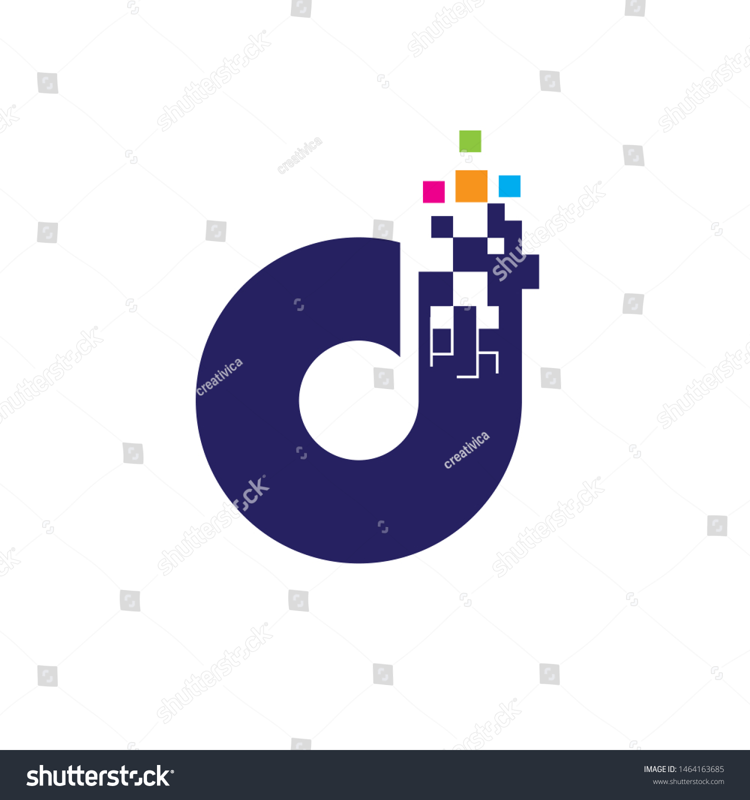 D Logo Letter Based Logo Design Stock Vector (Royalty Free) 1464163685 ...