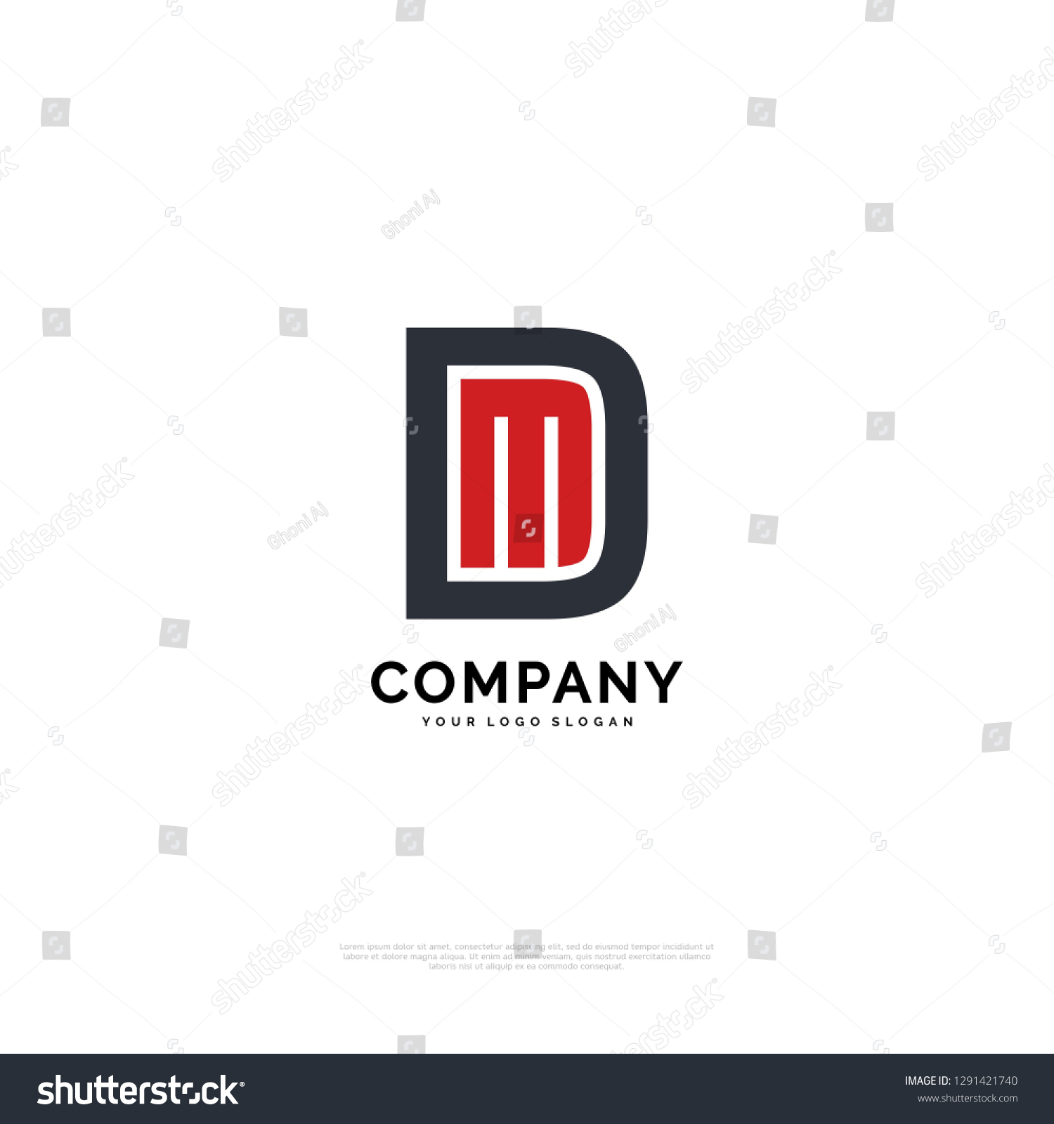 D M Logo Design Template Creative Stock Vector (Royalty Free ...