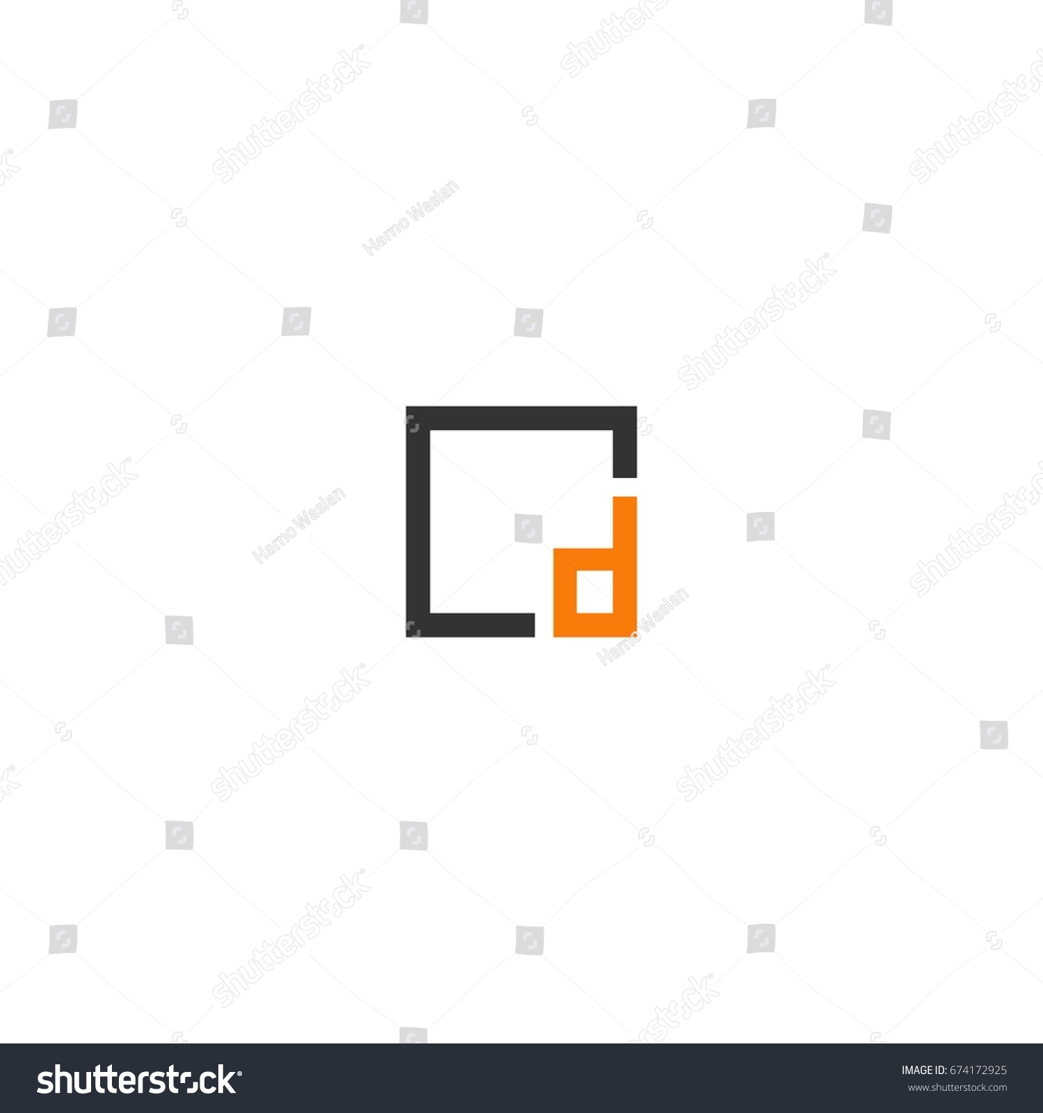 D Square Logo Stock Vector (Royalty Free) 674172925 | Shutterstock