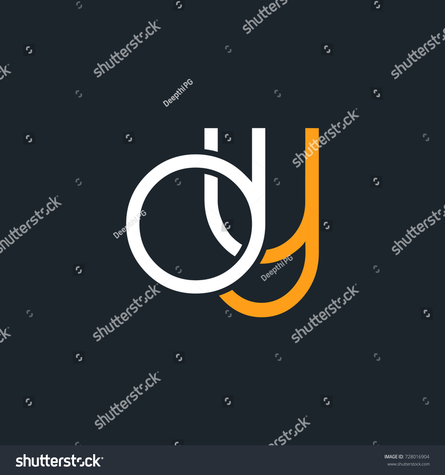D Y Double Letter Logo Rounded: เวกเตอร์สต็อก (ปลอดค่าลิขสิทธิ์ ...