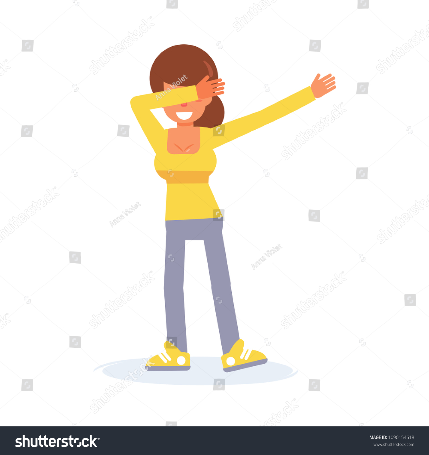 Dab Dance Vector Cartoon Isolated Art Stock Vector (Royalty Free ...