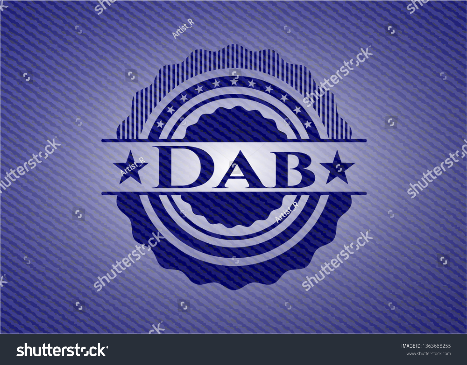 Dab Emblem Jean Background Stock Vector (Royalty Free) 1363688255 ...