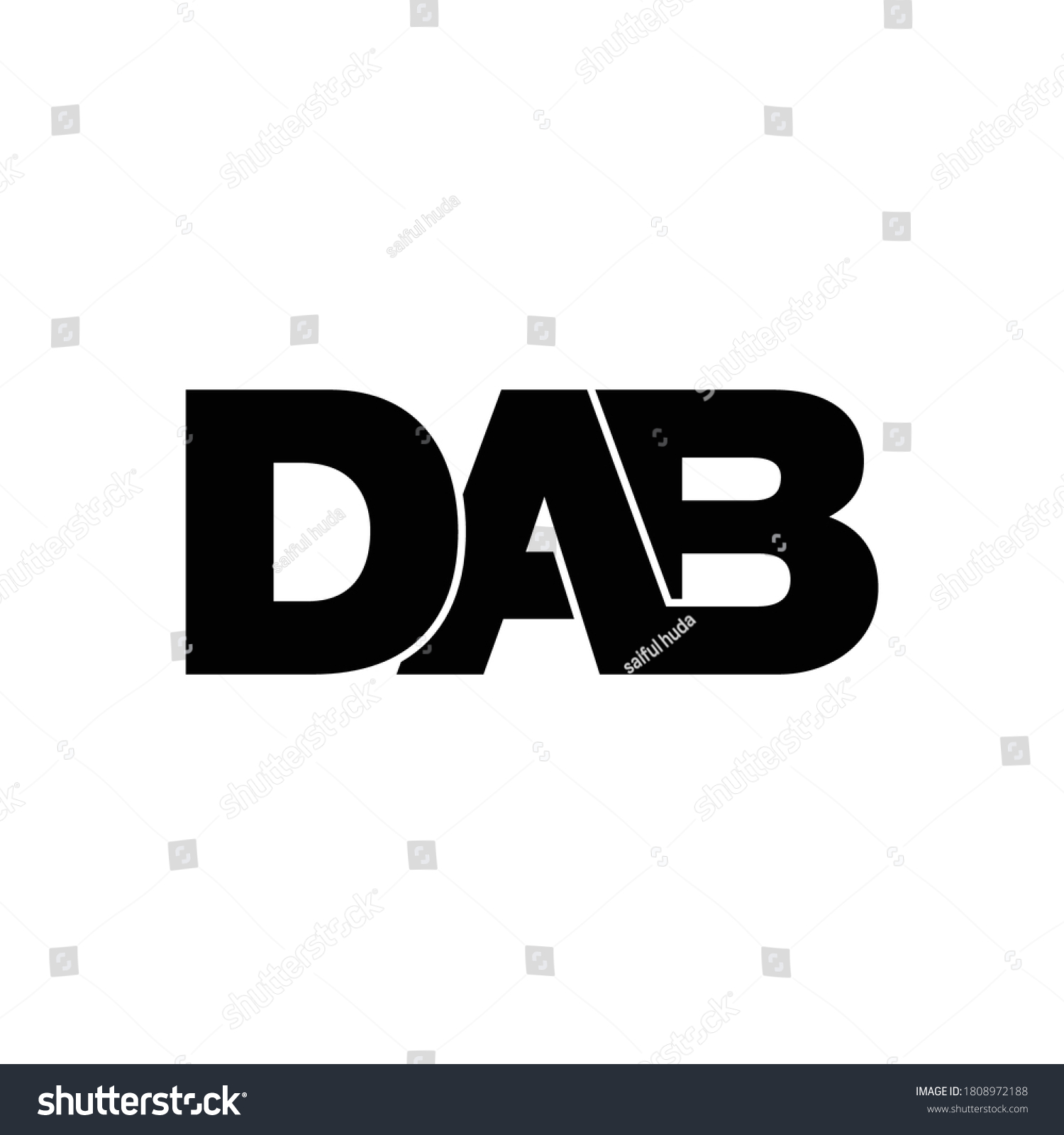 Dab Letter Monogram Logo Design Vector: เวกเตอร์สต็อก (ปลอดค่าลิขสิทธิ์ ...