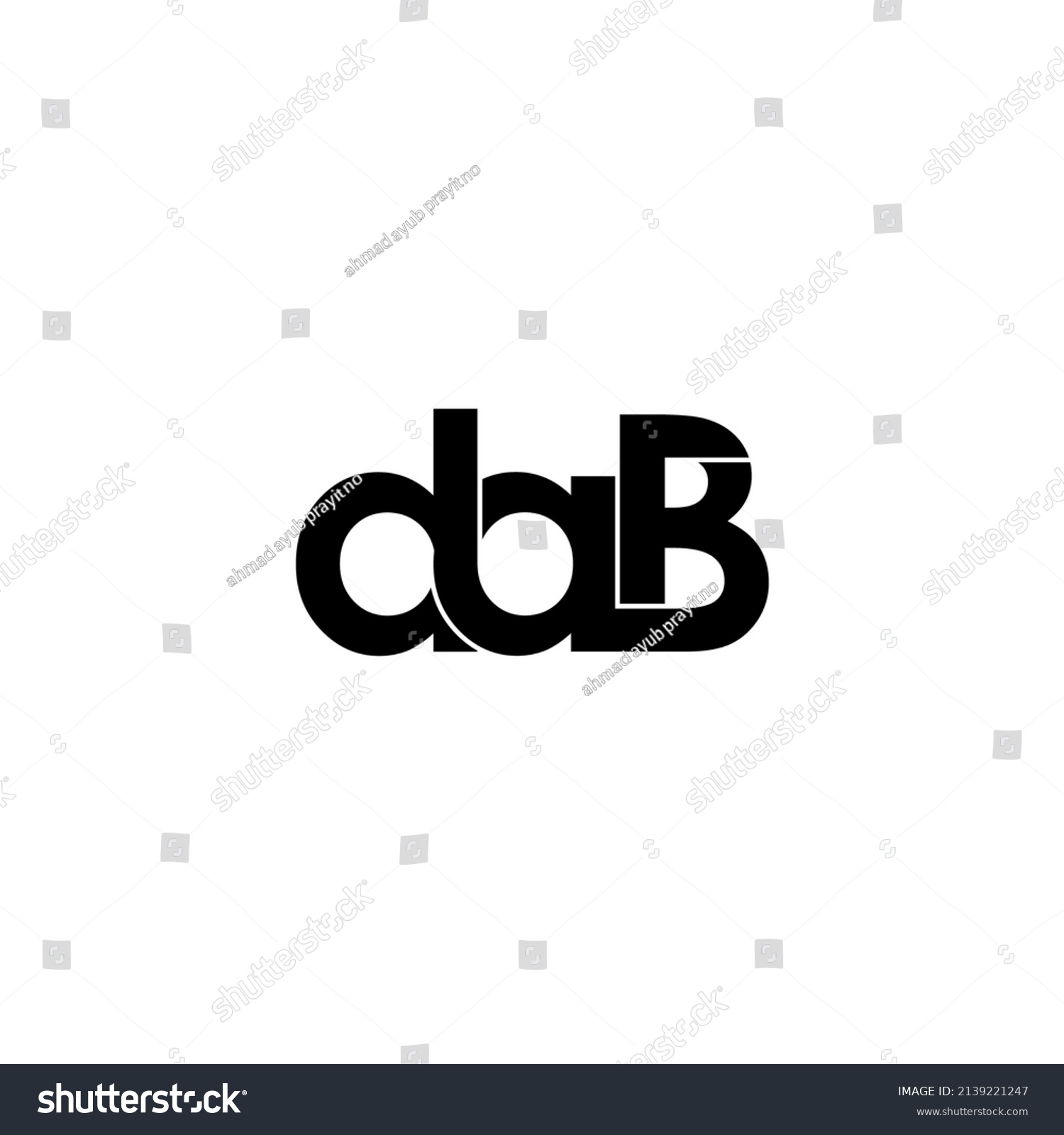 Dab Letter Original Monogram Logo Design Stock Vector (Royalty Free ...