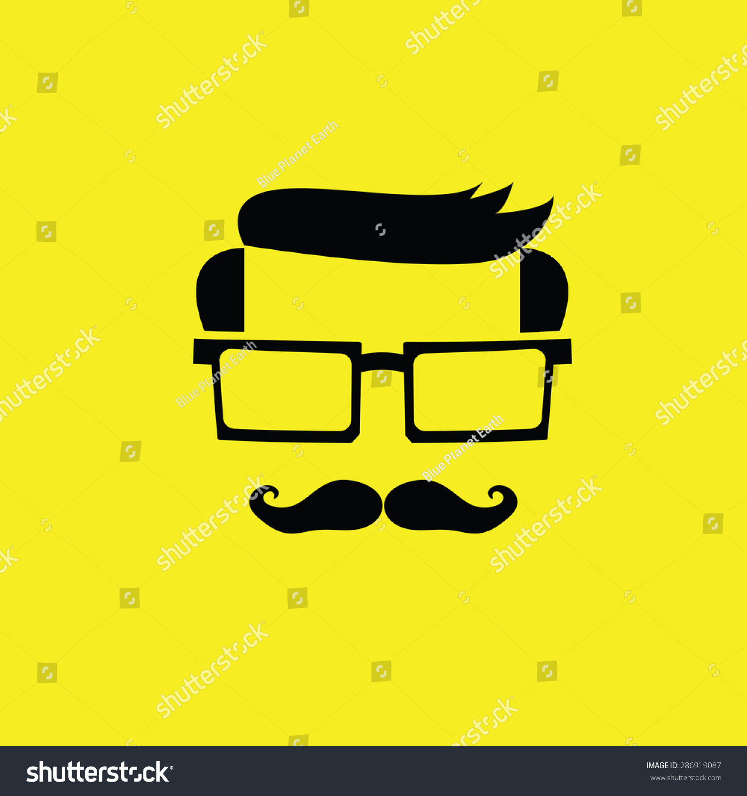 Daddy Glasses Mustache Vector Avatar Stock Vector (Royalty Free ...