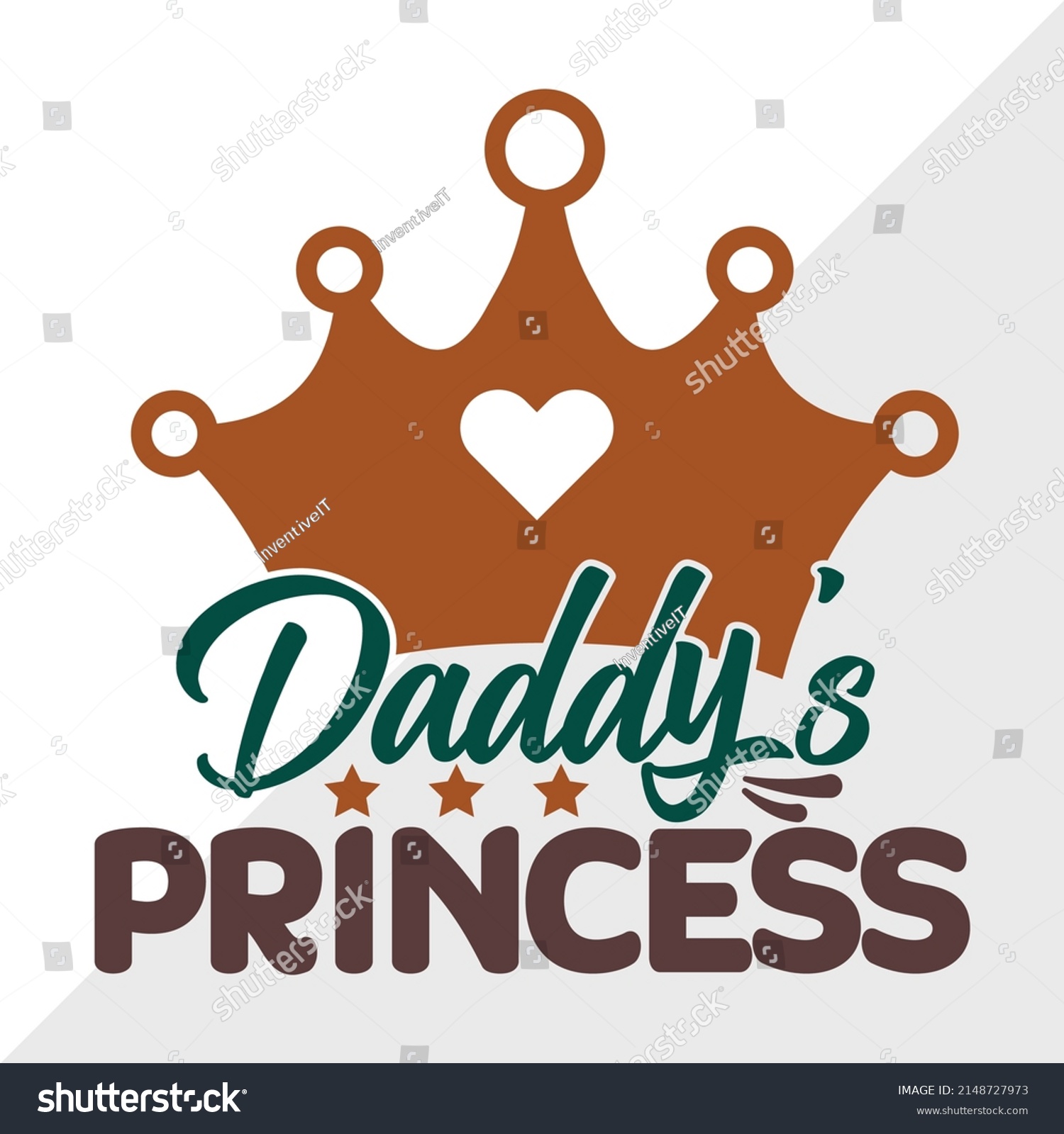 Daddys Princess Printable Vector Illustration Stock Vector (Royalty ...