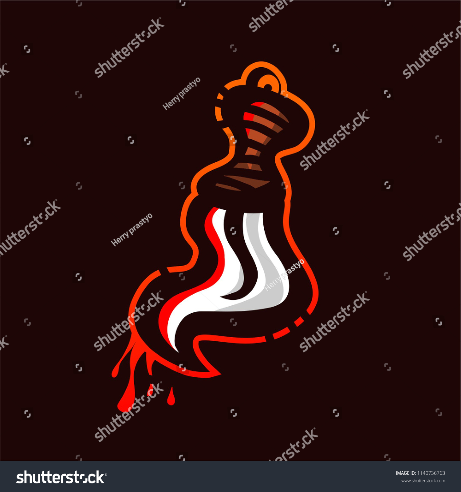Dagger Esport Logo Template Stock Vector (Royalty Free) 1140736763