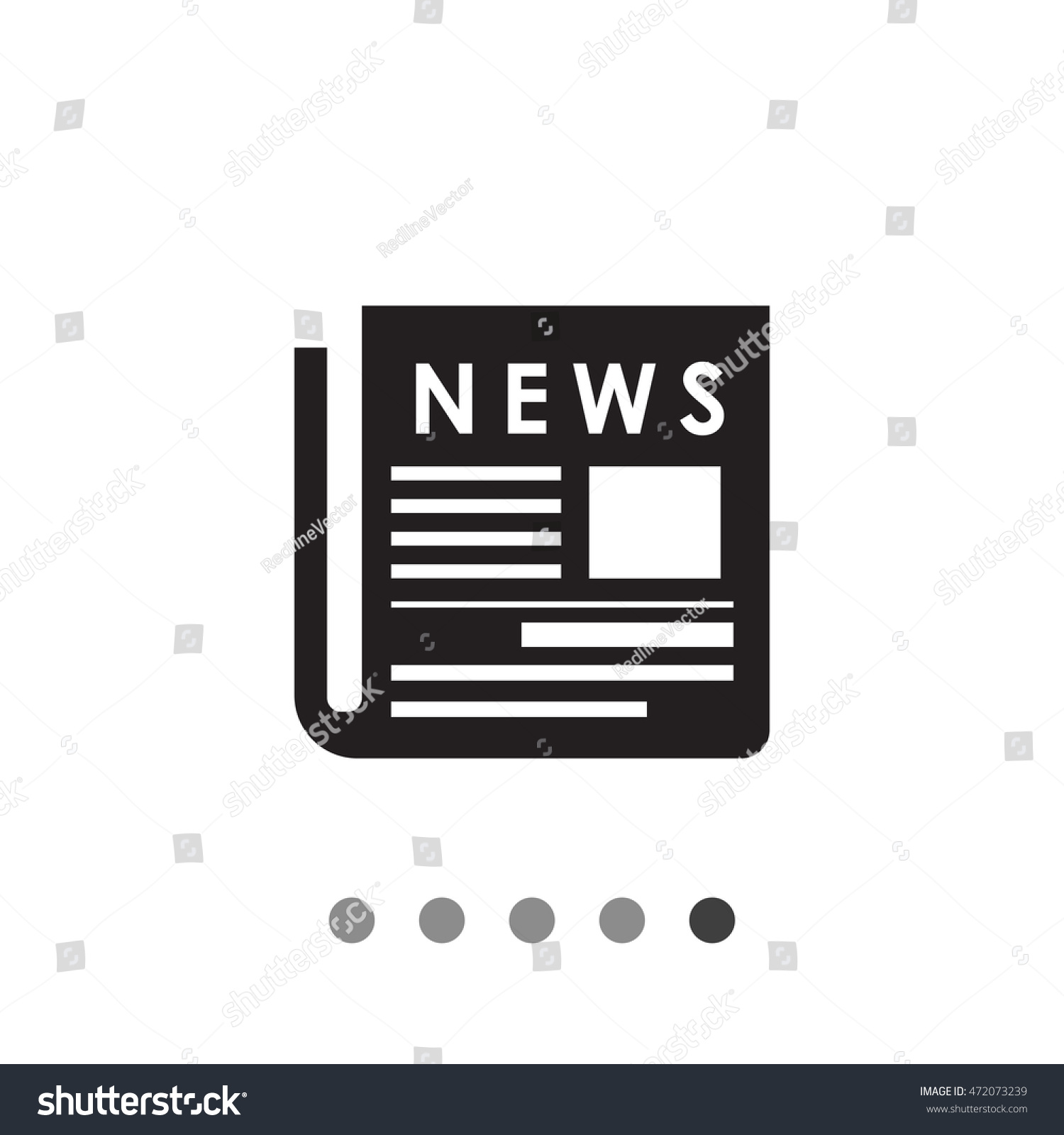 Daily Newspaper Icon Stock Vector (Royalty Free) 472073239 | Shutterstock