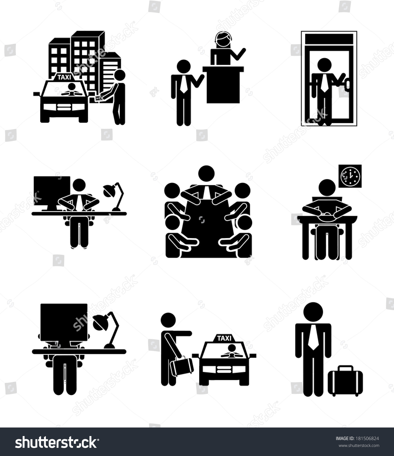 Daily Routine Over White Background Vector Stock Vector (Royalty Free ...