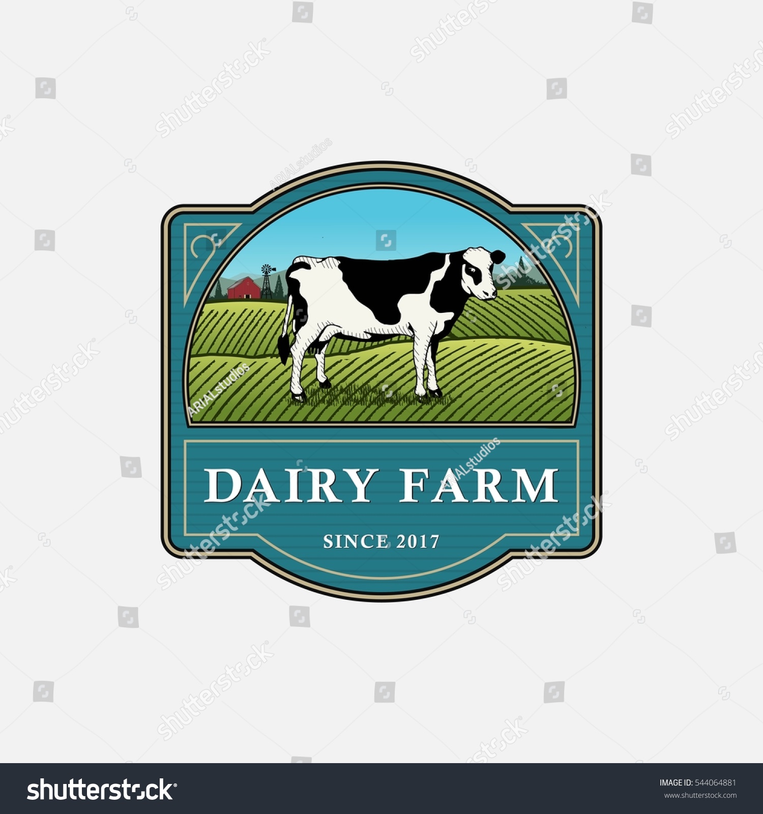Dairy Farm Logo: เวกเตอร์สต็อก (ปลอดค่าลิขสิทธิ์) 544064881