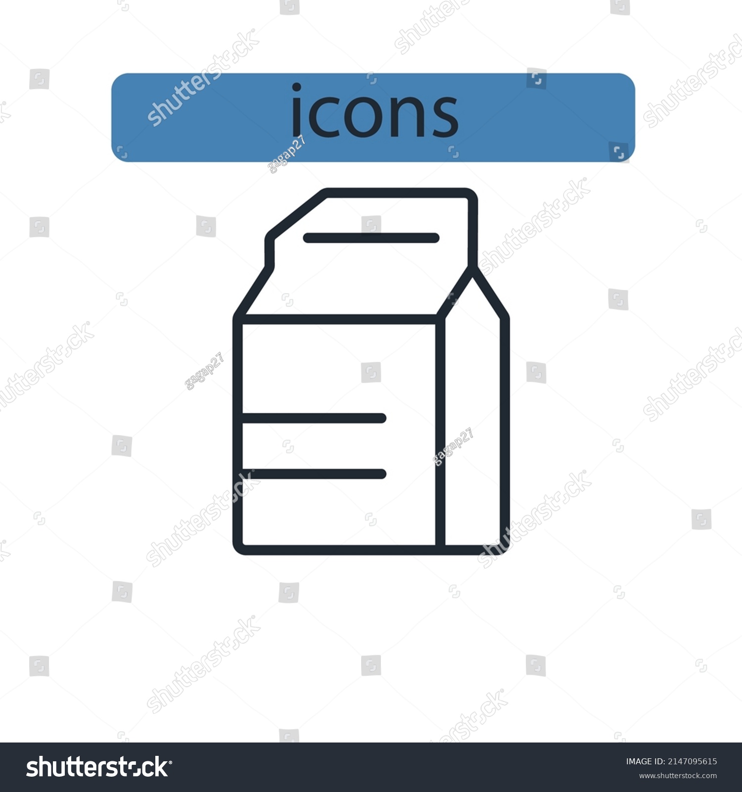 Dairy Icons Symbol Vector Elements Infographic Stock Vector (Royalty ...