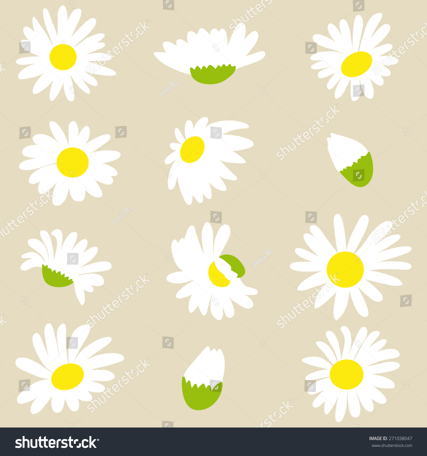 Daisies Vector Illustration Stock Vector (Royalty Free) 271038047 ...