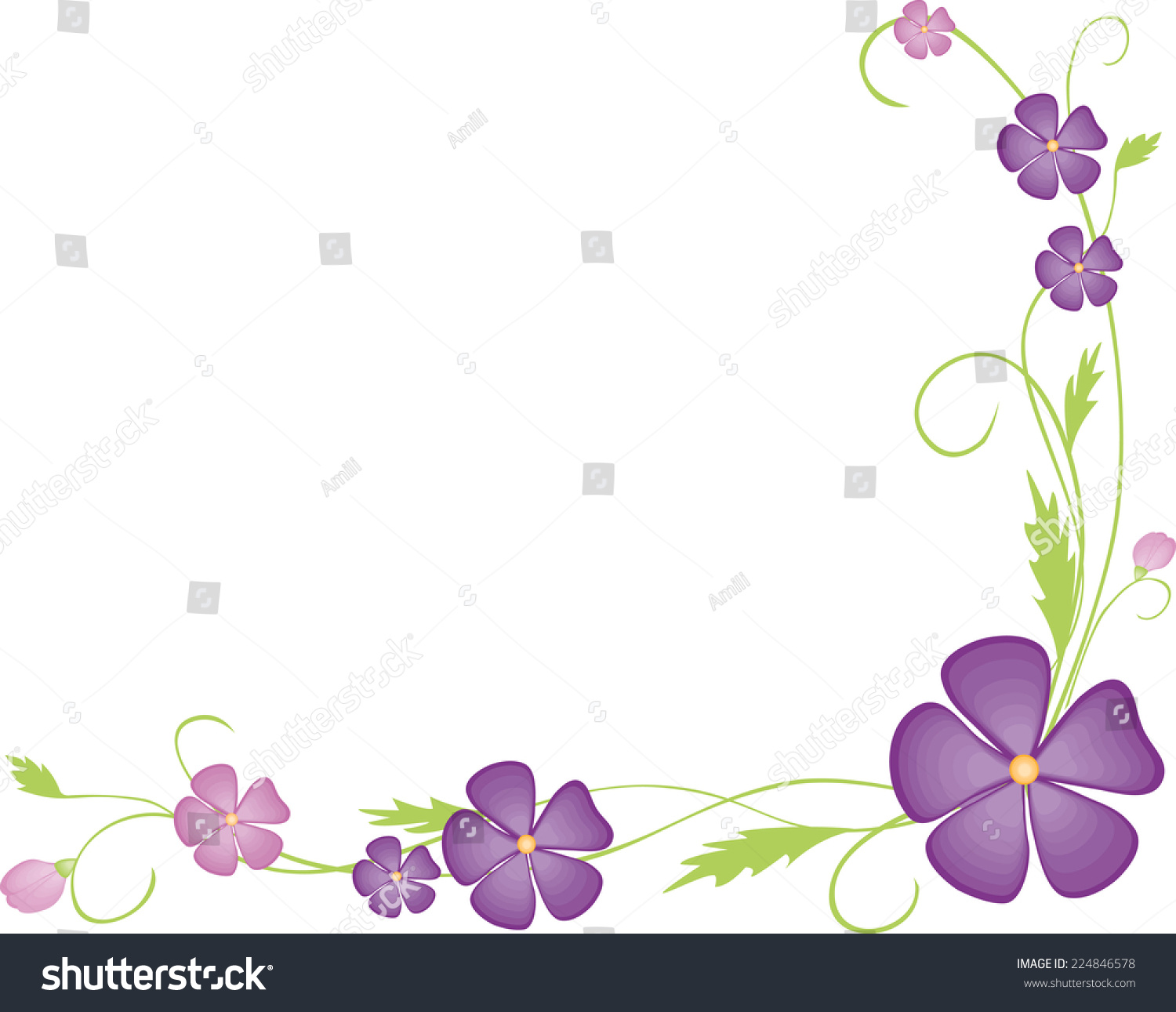 Daisy Corner Stock Vector (Royalty Free) 224846578