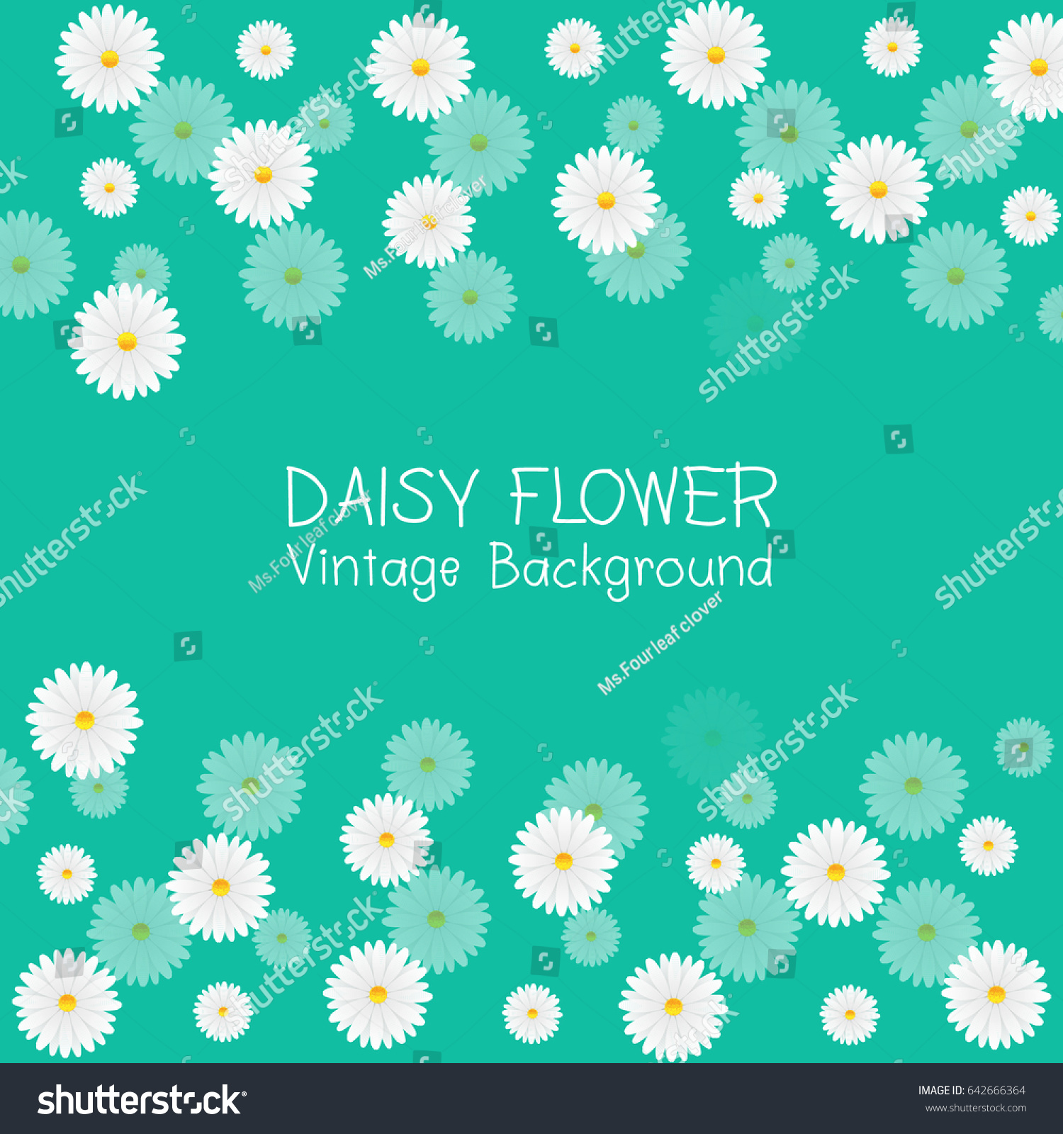 Daisy Flower Vintage Background Vector 库存矢量图（免版税）642666364 | Shutterstock