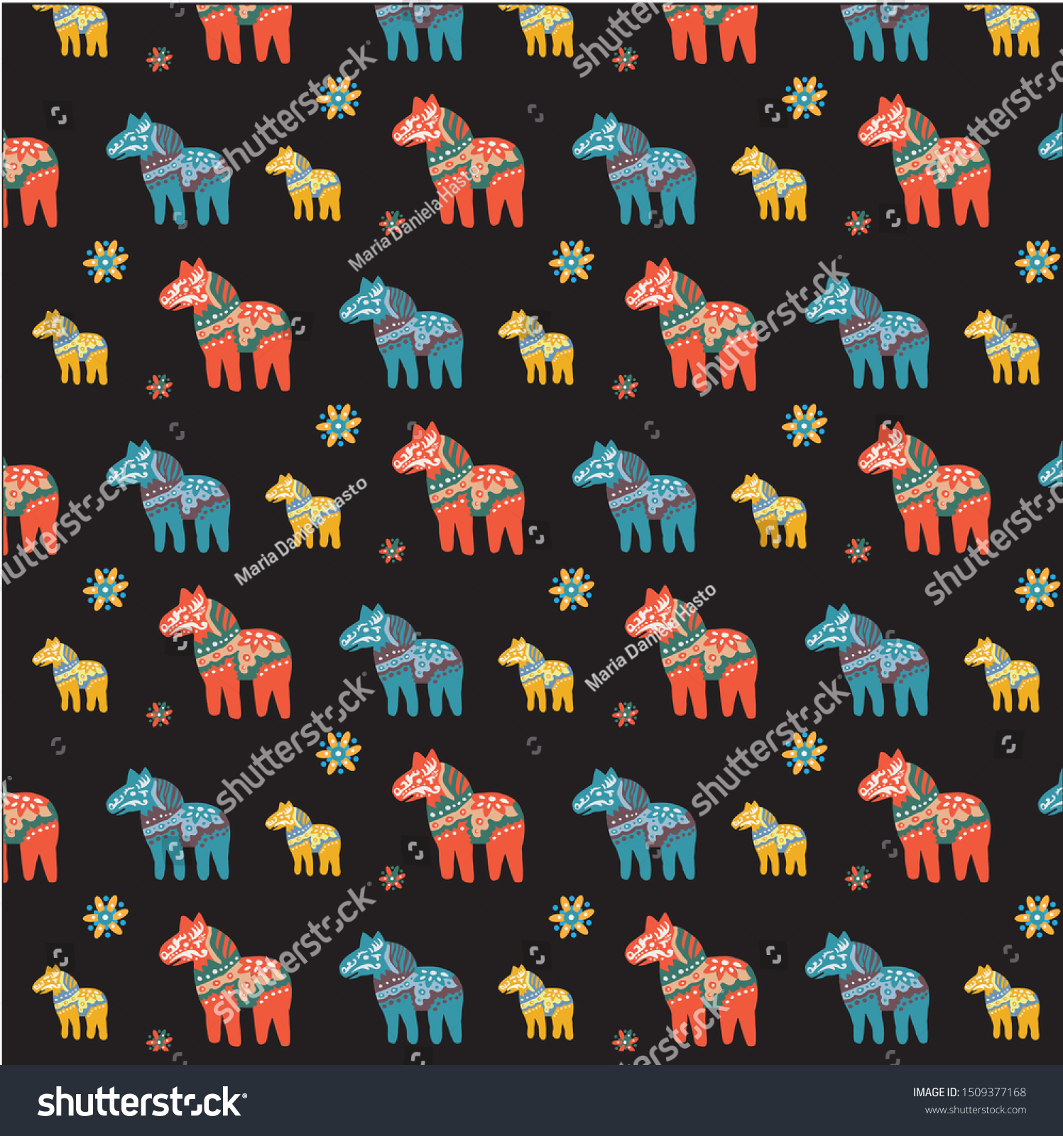 Dala Vector Pattern Swatch Illustrated Eps Stock Vector (Royalty Free ...
