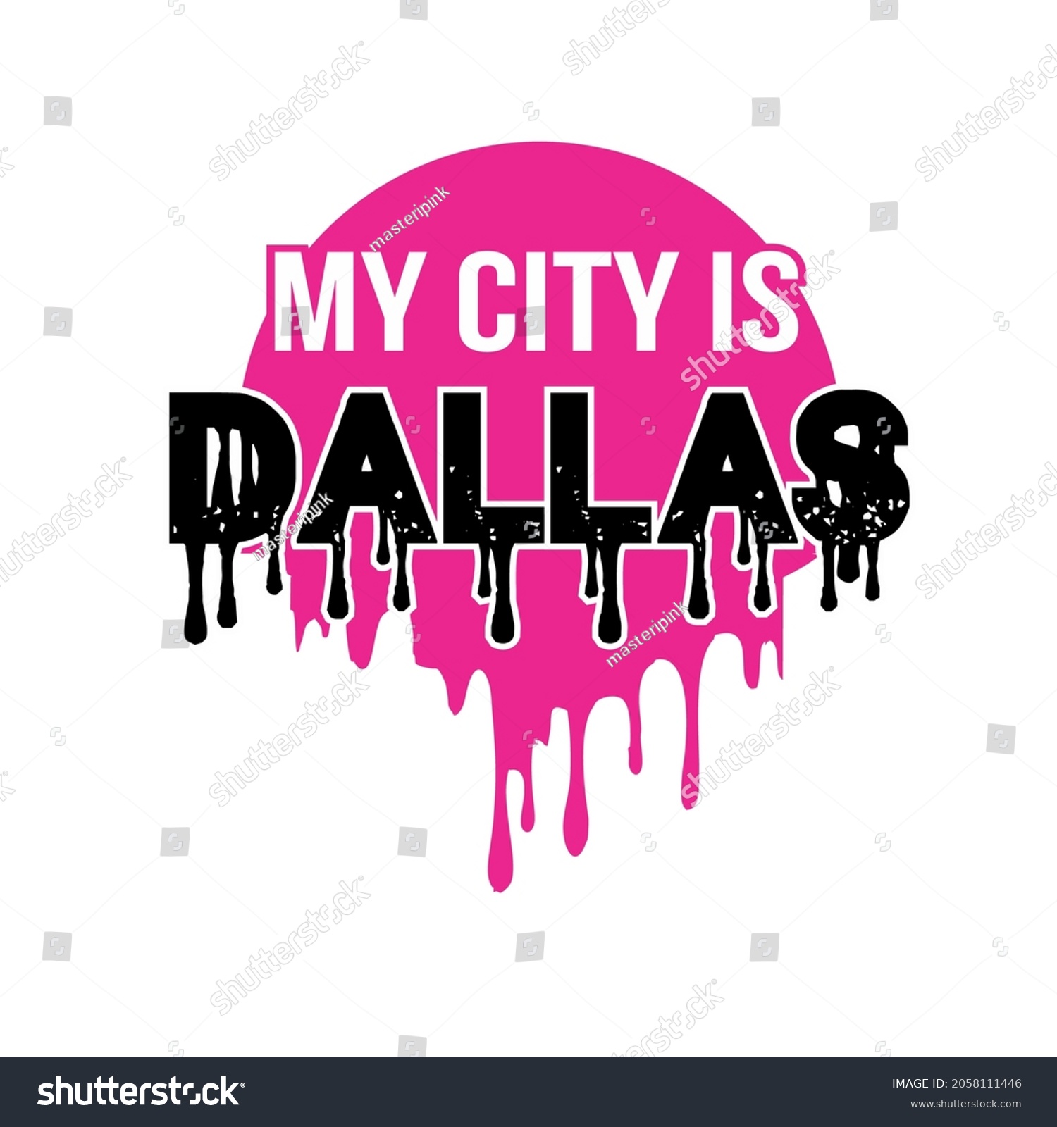 Dallas Text Vector Perfect Poster Design Stock Vector (Royalty Free ...