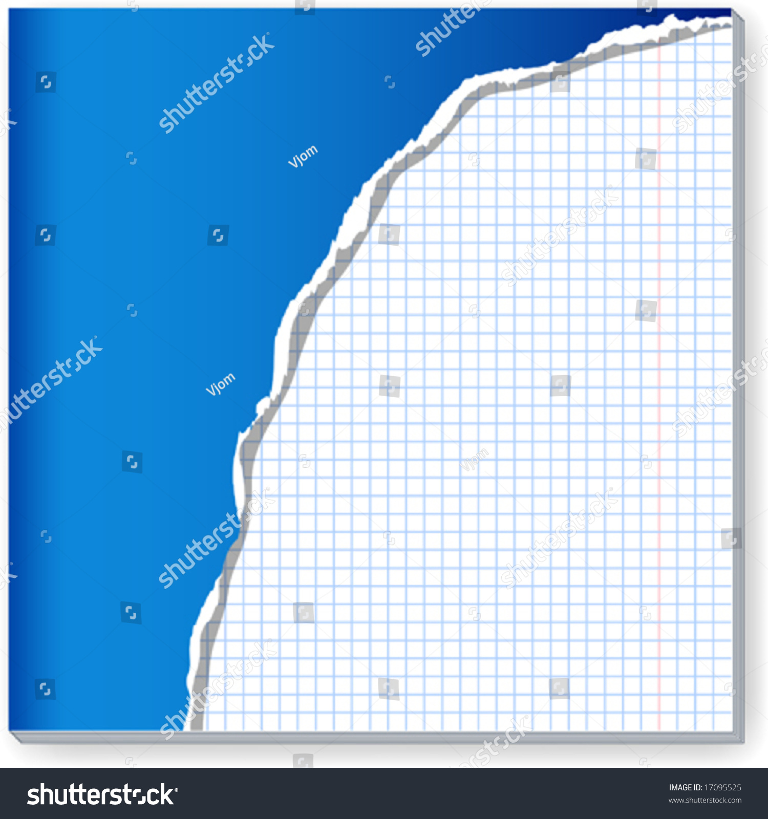 Damaged Copybook Sheet Vector Illustration Stock Vector (Royalty Free ...