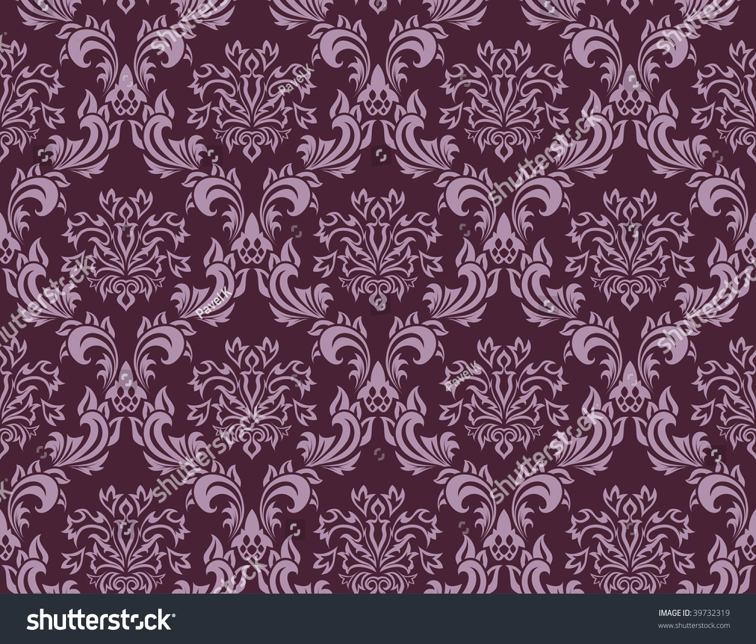 Damask Seamless Vector Background Easy Making Stock Vector (Royalty ...