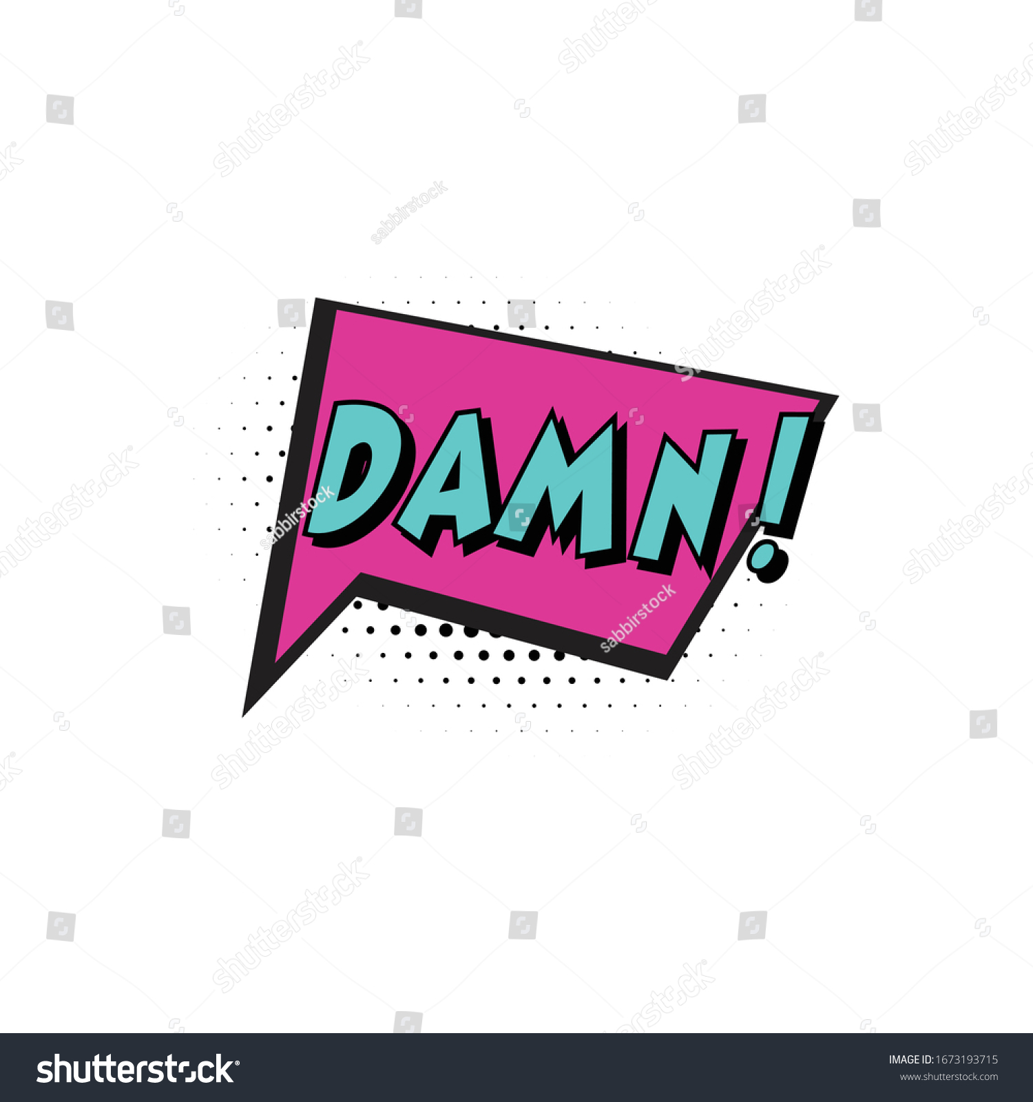 Damn Comic Bubble Vector Graphic White Stock Vector (Royalty Free ...