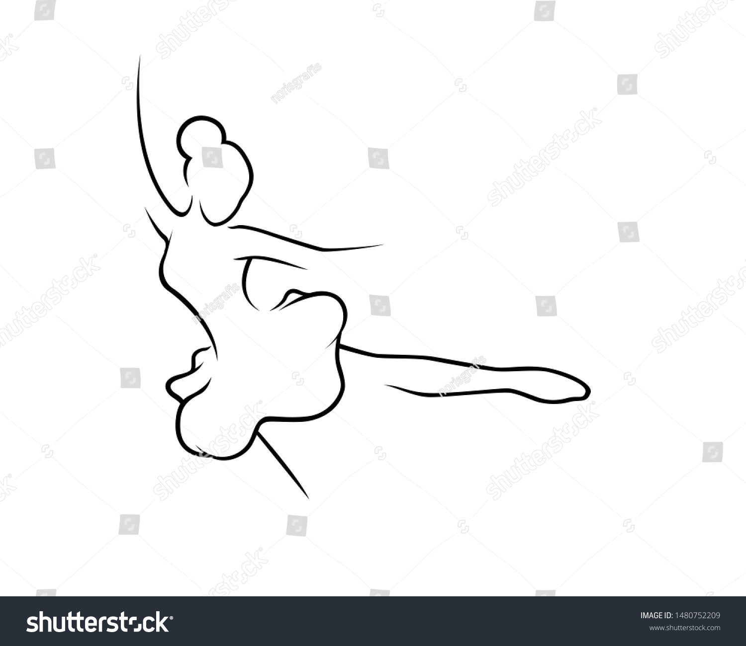 Dance Class Line Art Logo Design: vetor stock (livre de direitos ...