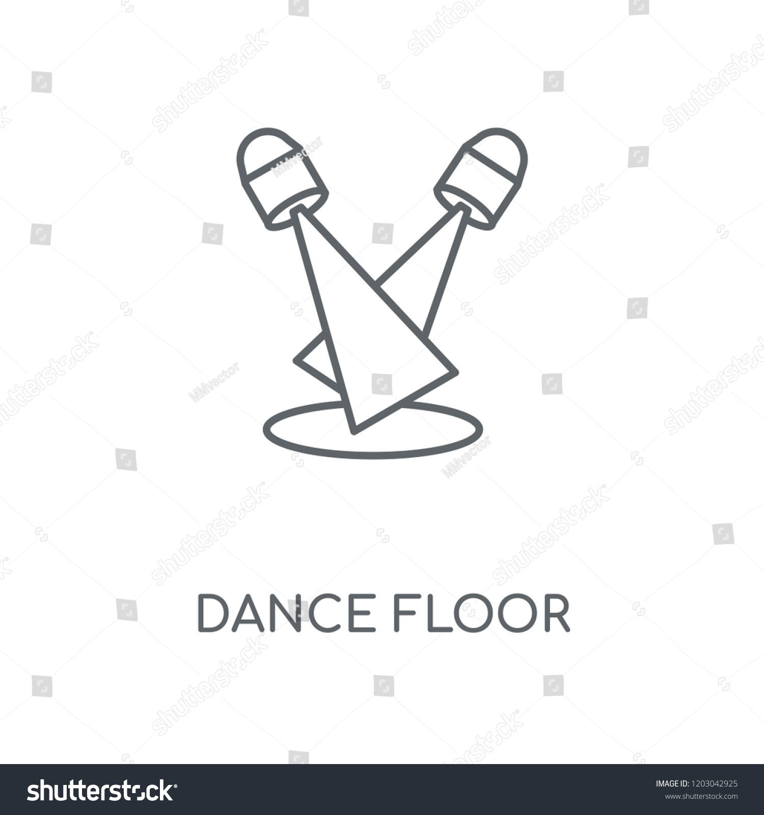 Dance Floor Linear Icon Dance Floor Stock Vector (Royalty Free) 1203042925
