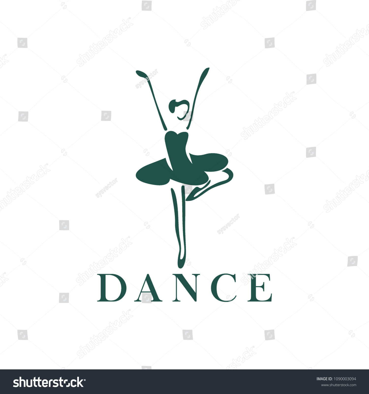 Dance Logo Designs Template Stock Vector (Royalty Free) 1090003094