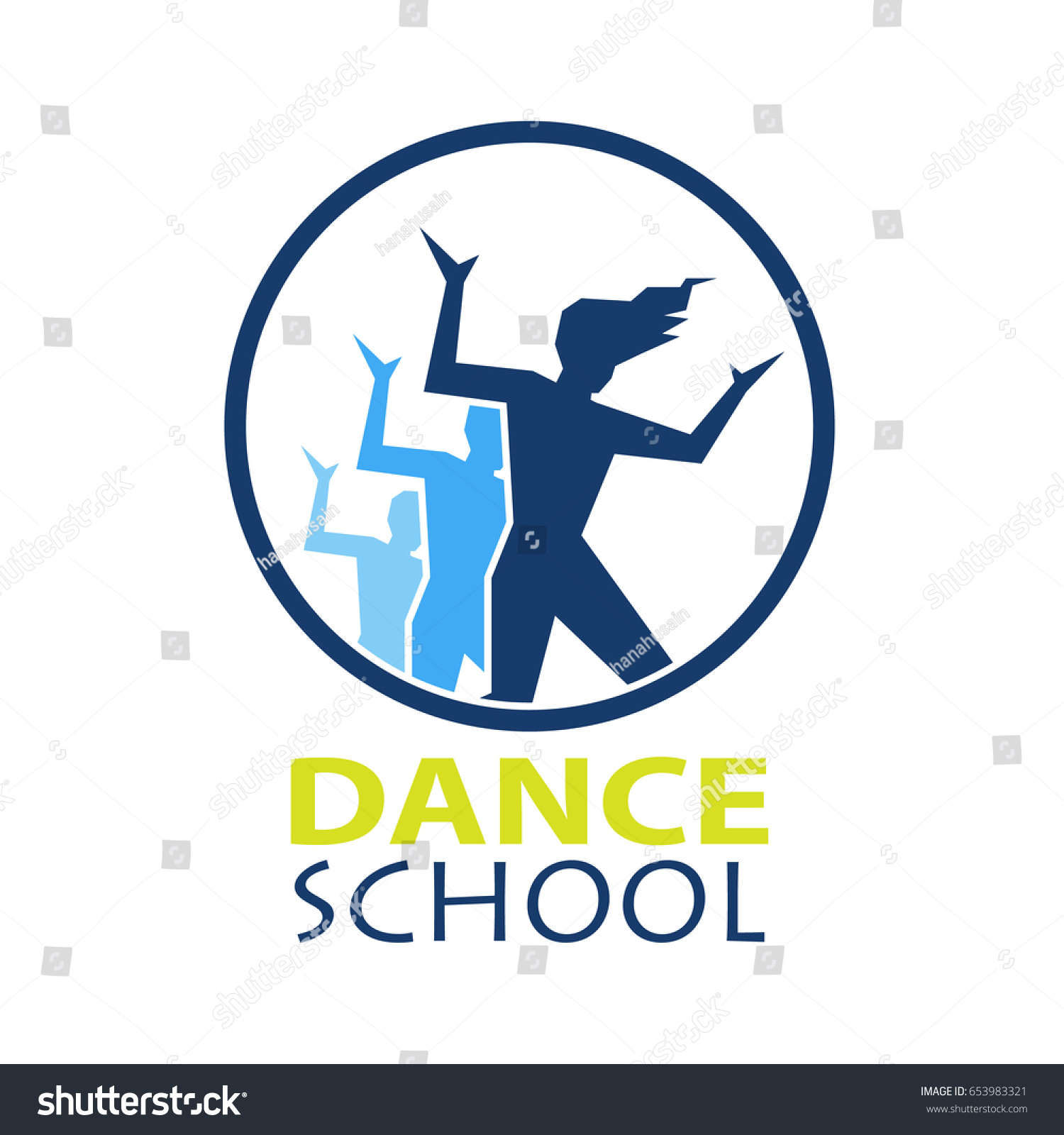Dance Logo Dance School Dance Studio Stock Vector (Royalty Free) 653983321