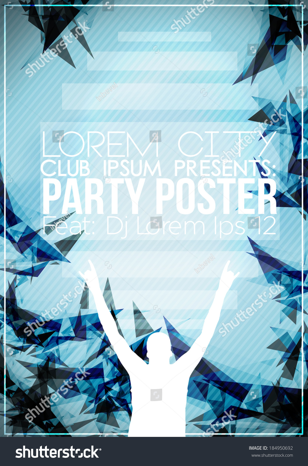Dance Party Design Template Vector Illustration Stock Vector (Royalty ...