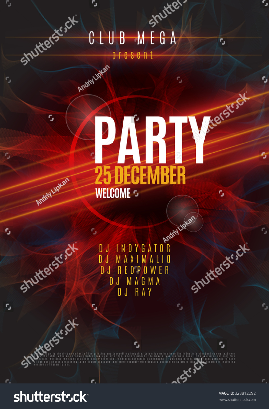 Dance Party Poster Background Template Vector Stock Vector (Royalty ...