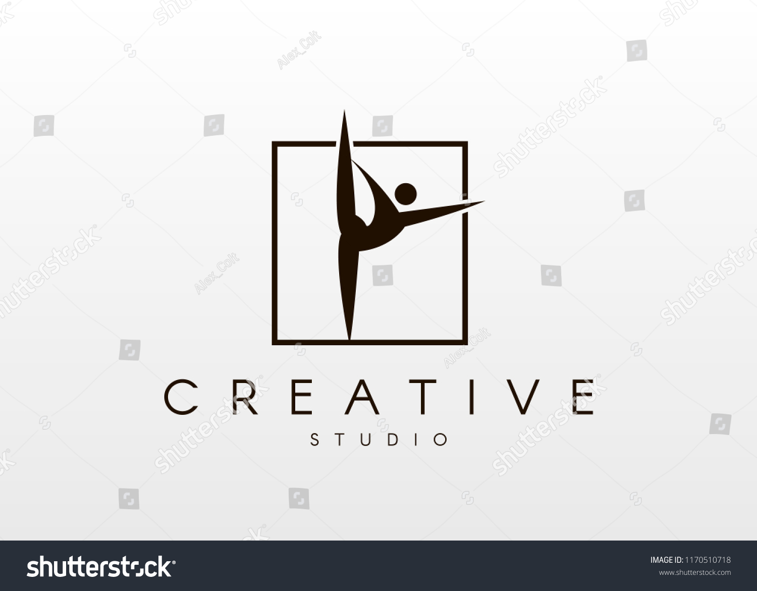 Dance Studio Logo Design Vector Body Stock Vector (Royalty Free ...