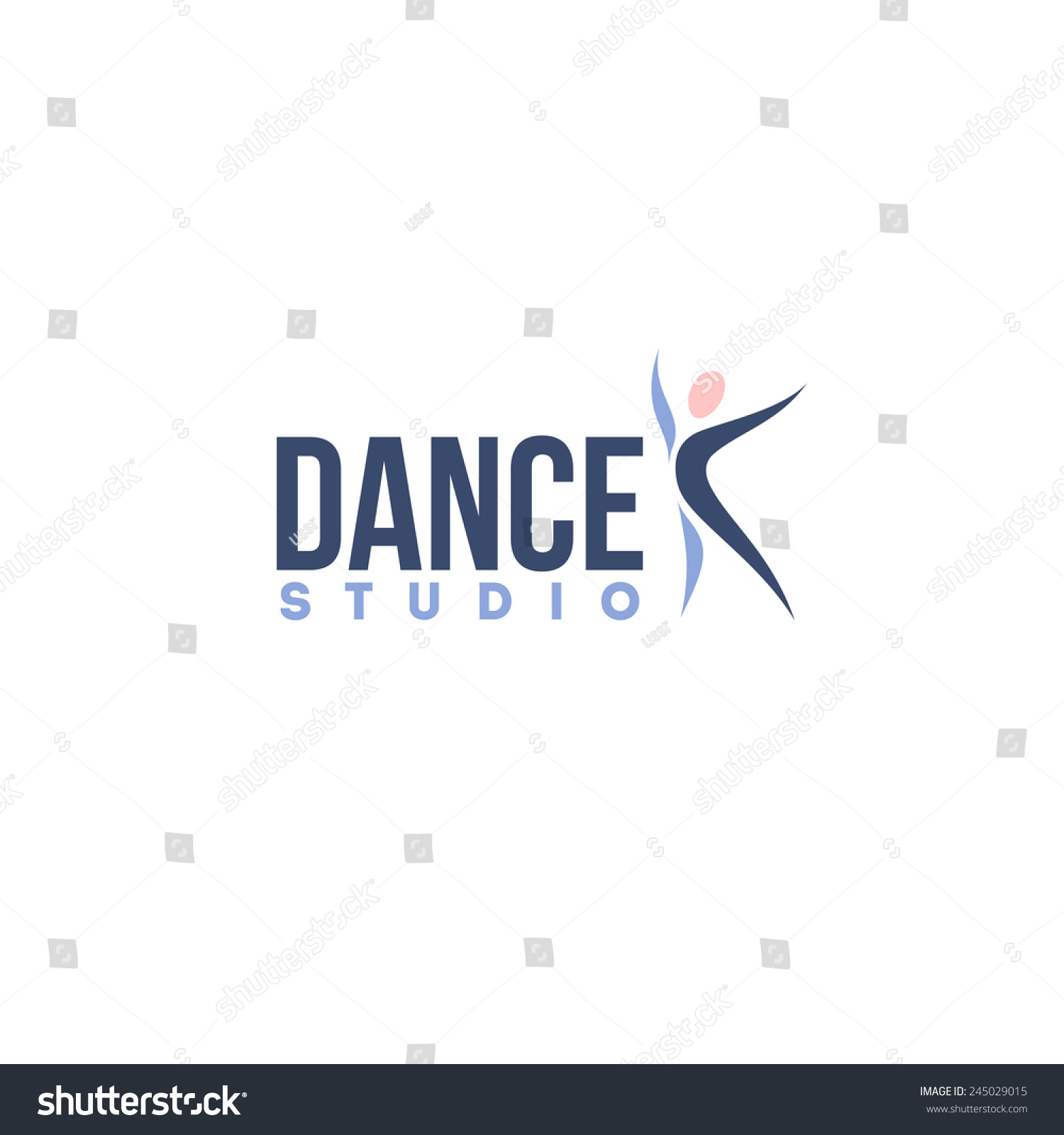 Dance Studio Logo Design Vector Template: เวกเตอร์สต็อก (ปลอดค่า ...