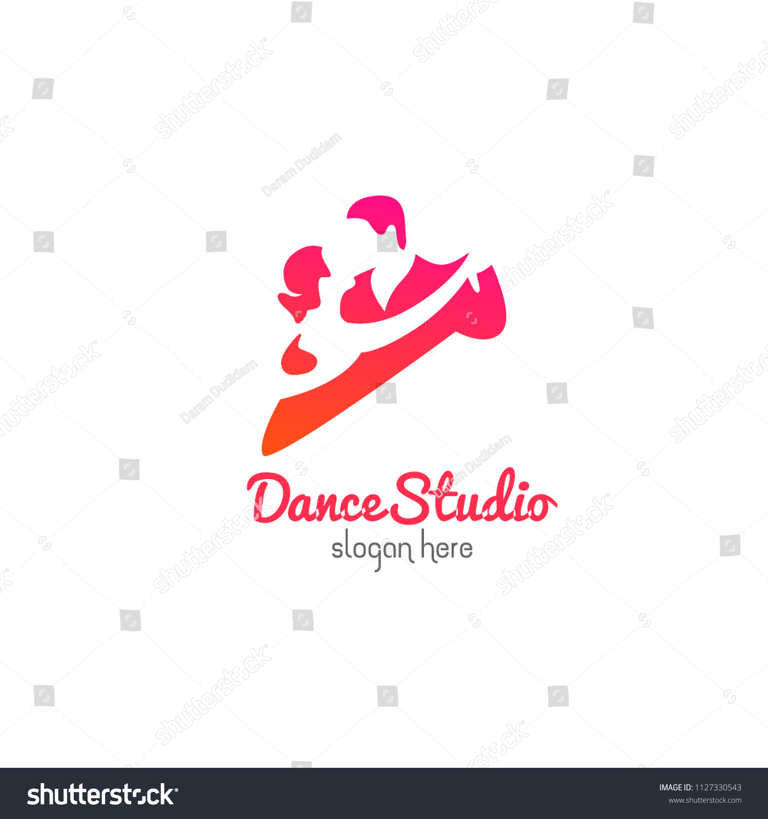Dance Studio Logo Design Vector Template Stock Vector (Royalty Free ...