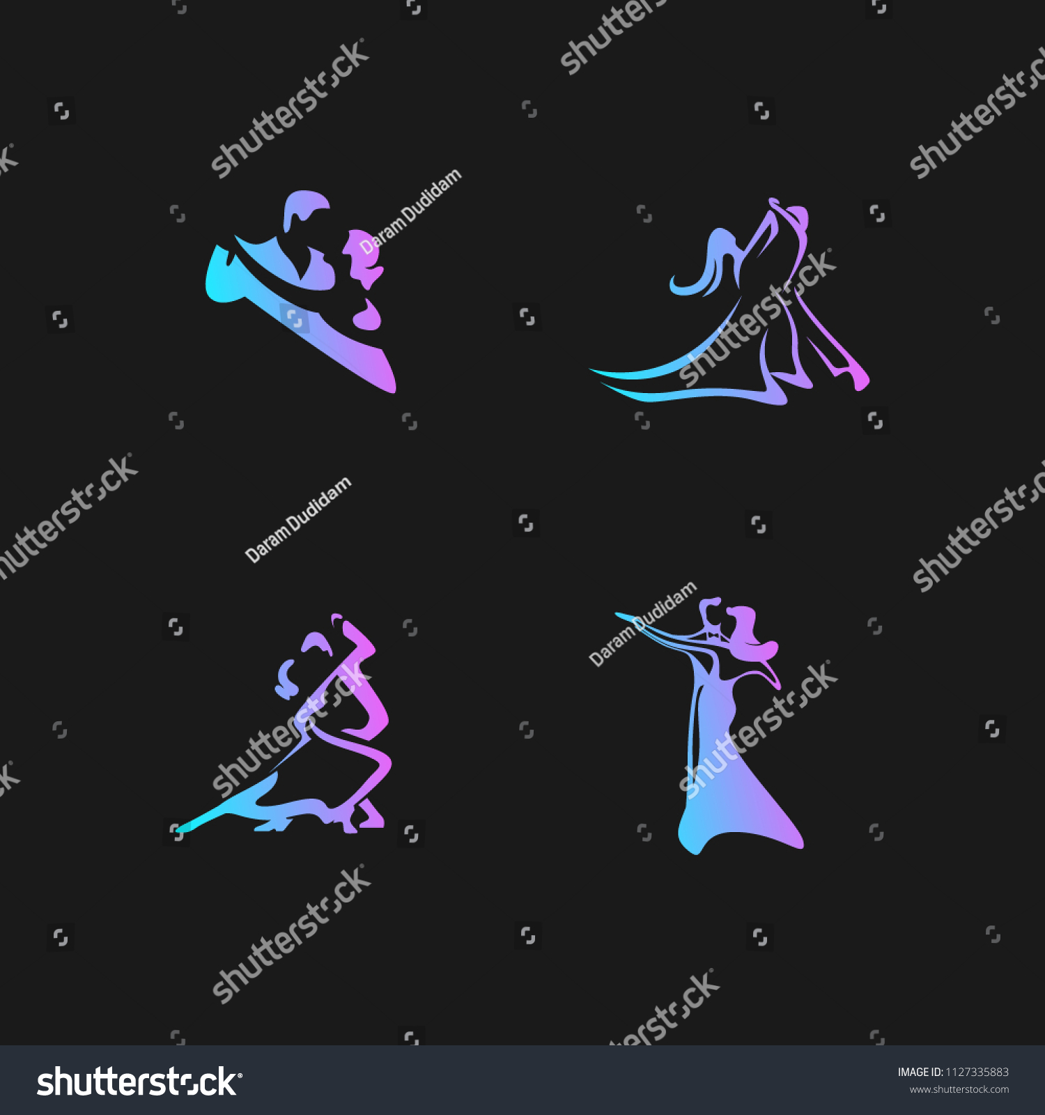 Dance Studio Logo Design Vector Template Stock Vector (Royalty Free ...