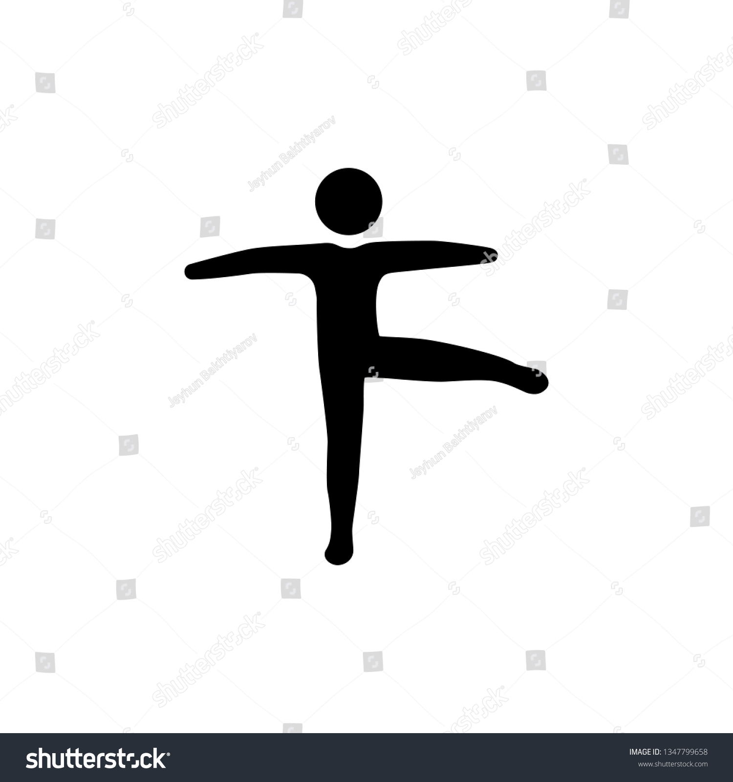 Dancer Dancing Vector Icon Dancing Man Stock Vector (Royalty Free ...