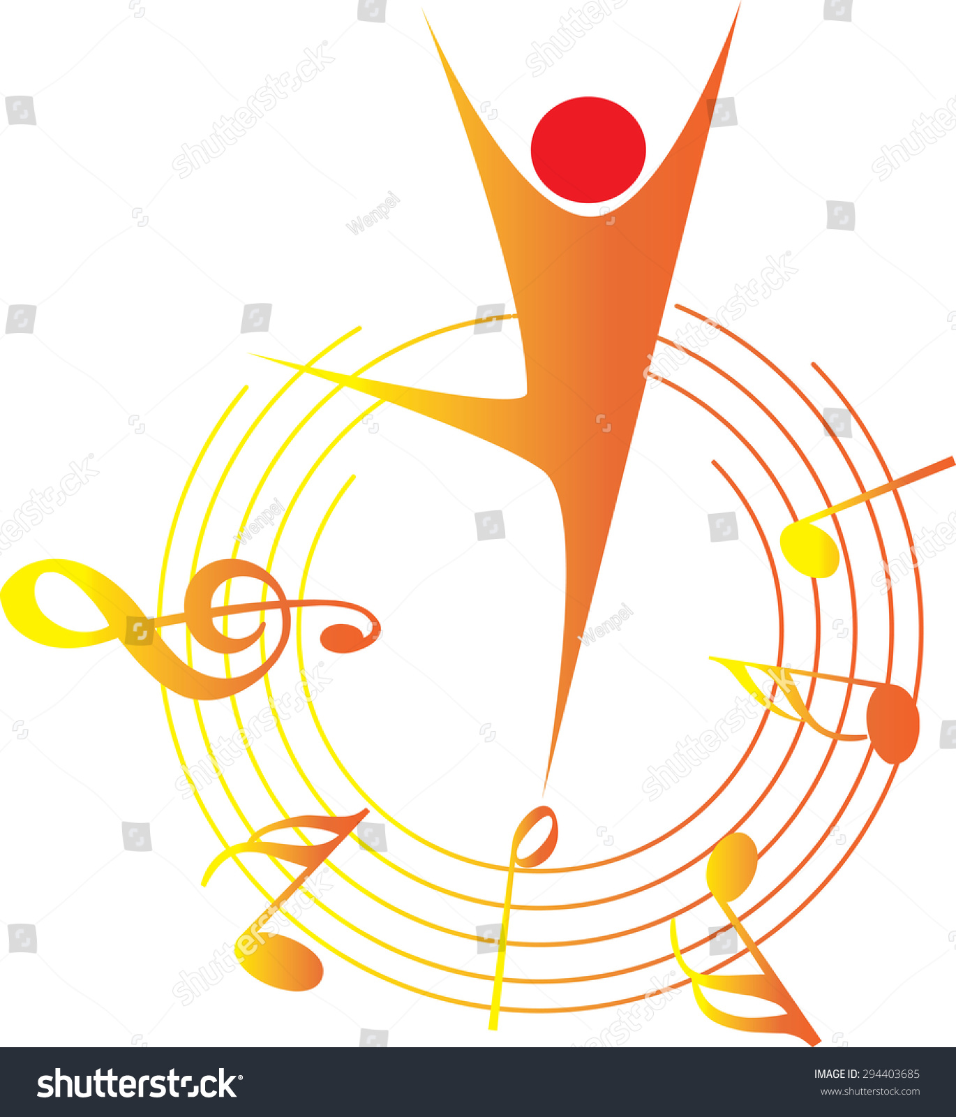 Dancer Music Note Design Icon Stock Vector (Royalty Free) 294403685 ...