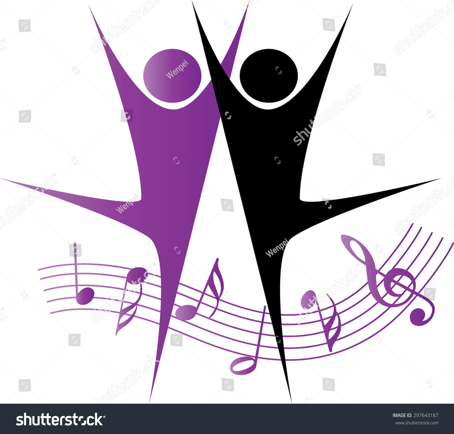 Dancer Music Note Icon Stock Vector (Royalty Free) 297643187 | Shutterstock