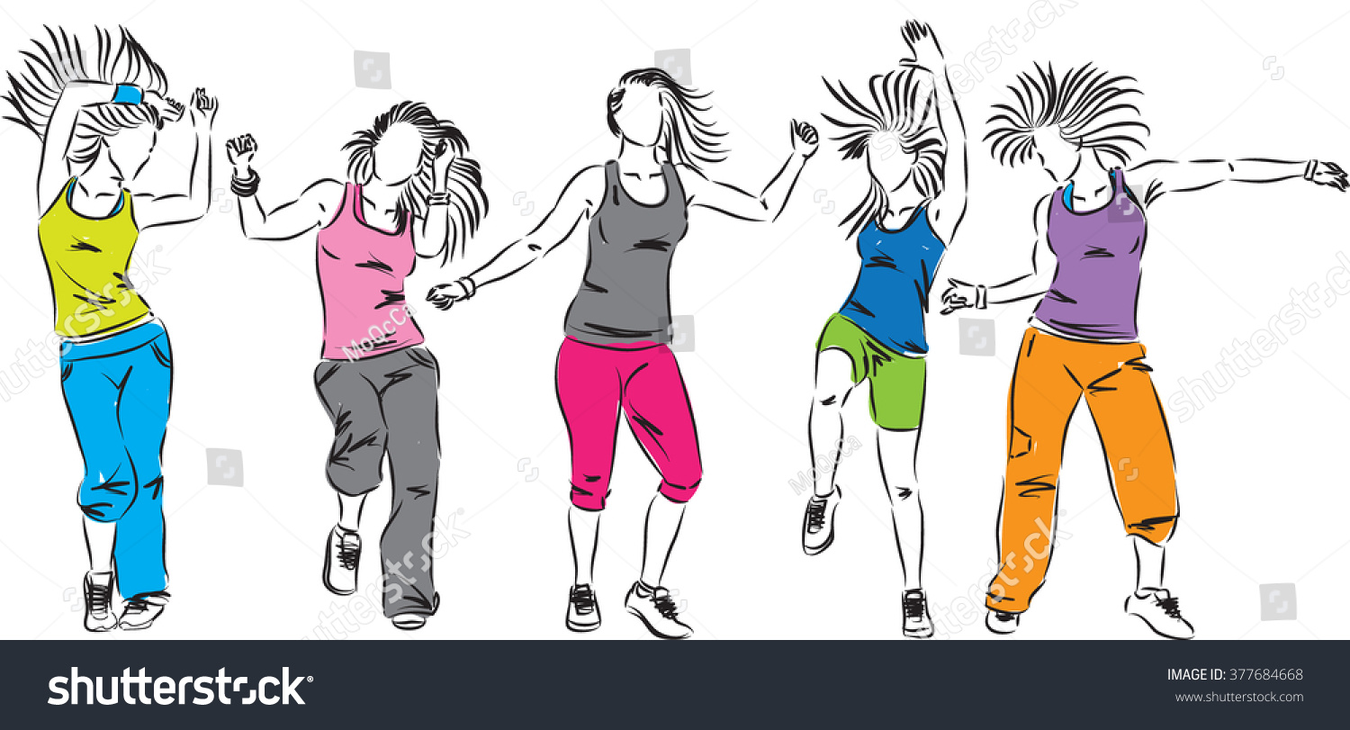 Dancers Group Illustration - 377684668 : Shutterstock