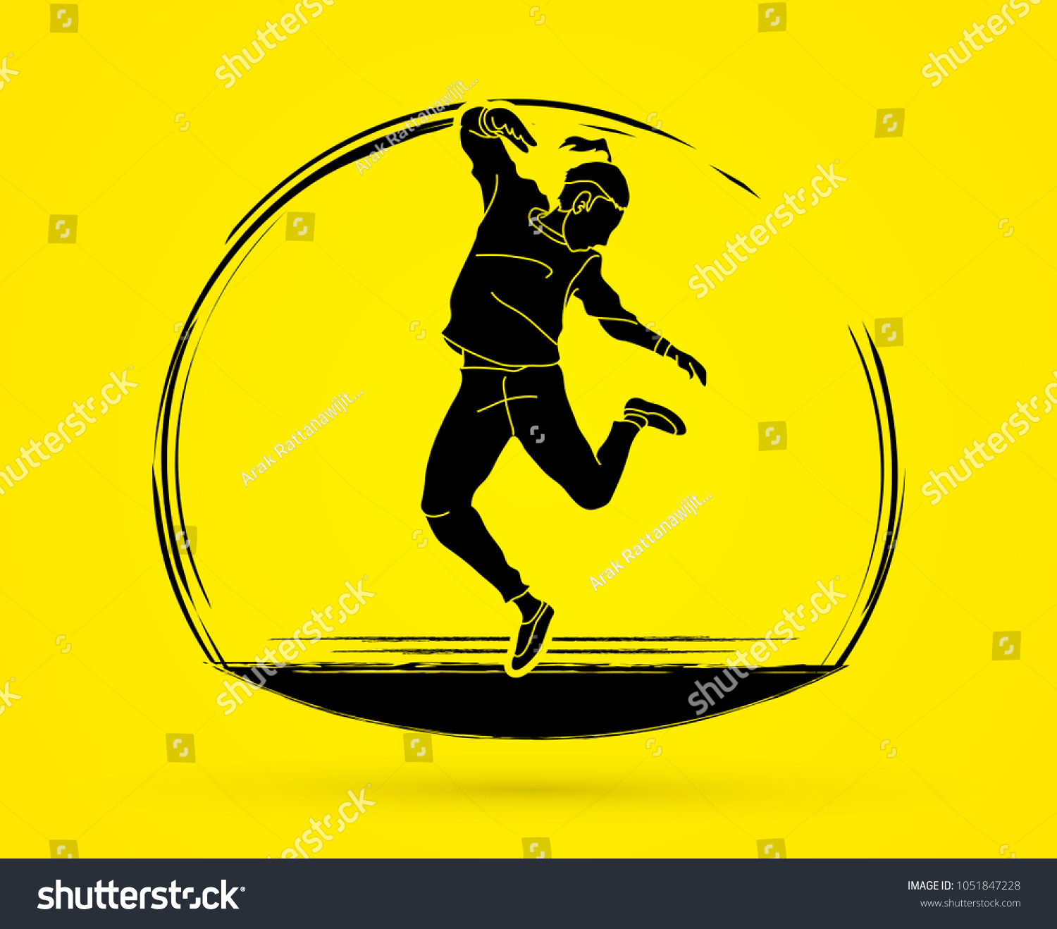Dancing Action Dancer Training Graphic Vector Stock Vector (Royalty ...