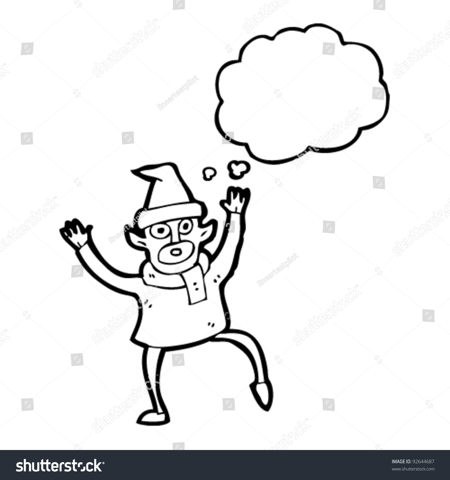 Dancing Christmas Elf Cartoon Stock Vector (Royalty Free) 92644687 ...